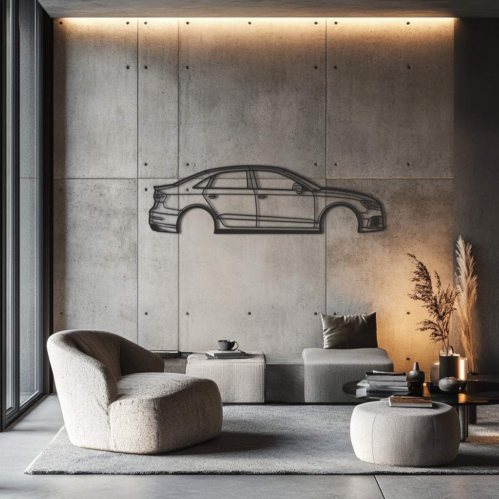 Audi RS3 Silhouette Metal Wall Art – Slice of Steel